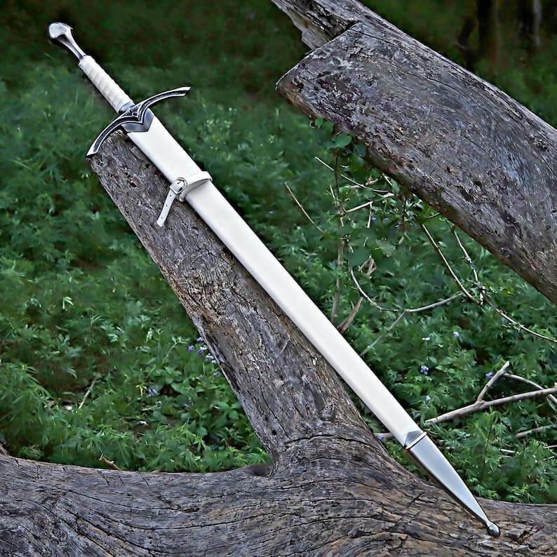 Hand-forged Medieval Long Sword – Knight Broadsword With Scabbard ...