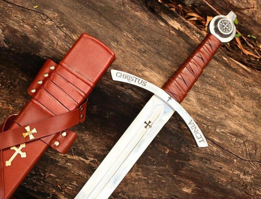 Faithkeeper - Handmade Knights Templar Accolade Sword With Scabbard ...