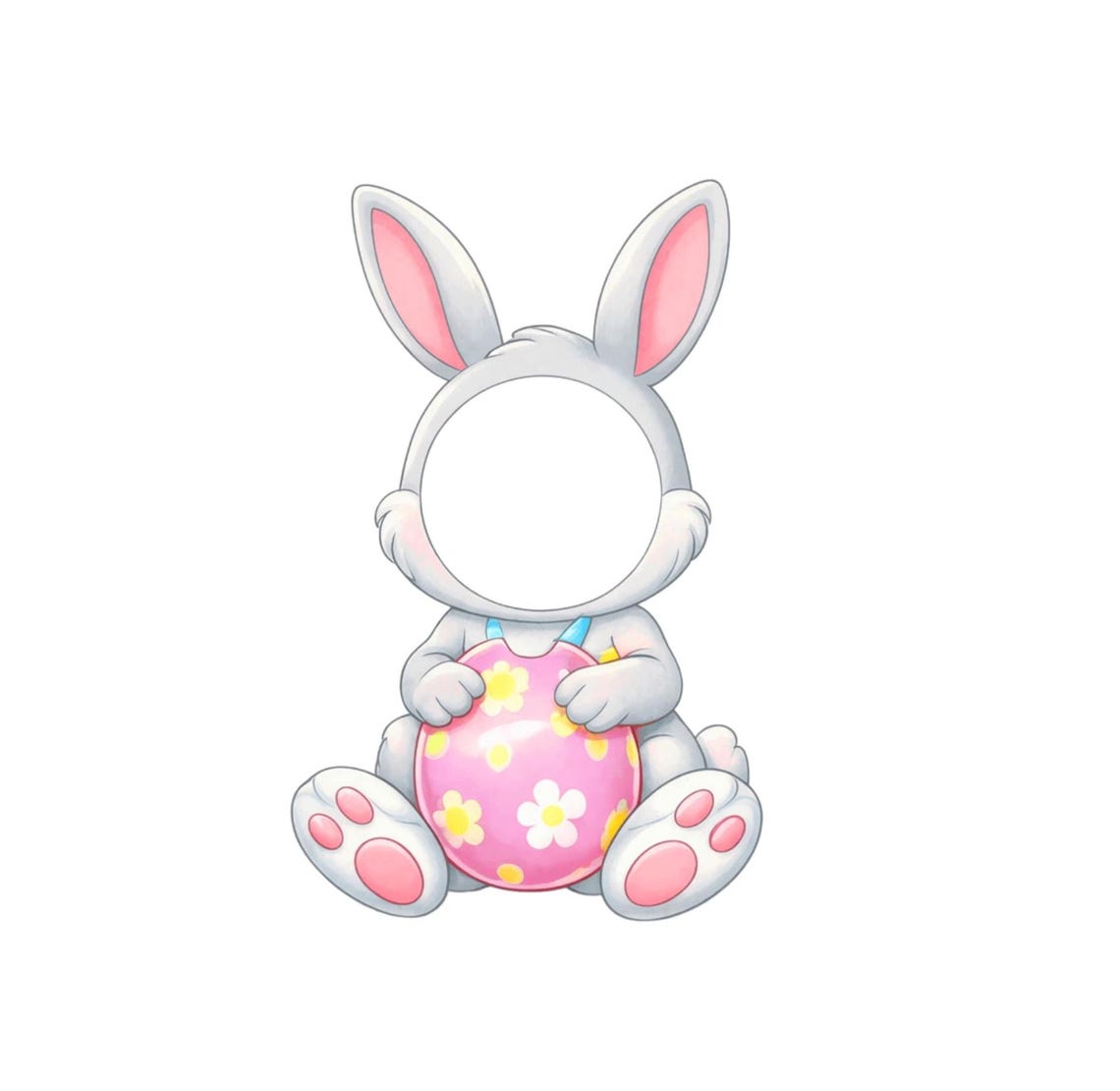 Easter Bunny Photo Template, Add Your Photo PNG (digital Download) - Etsy
