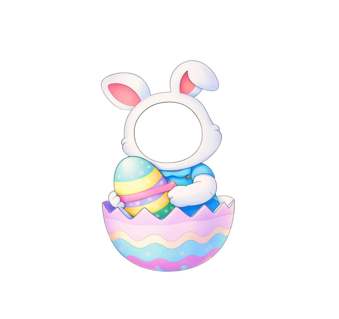 Easter Bunny Photo Frame PNG, Kids Egg Costume Cutout (digital Download ...
