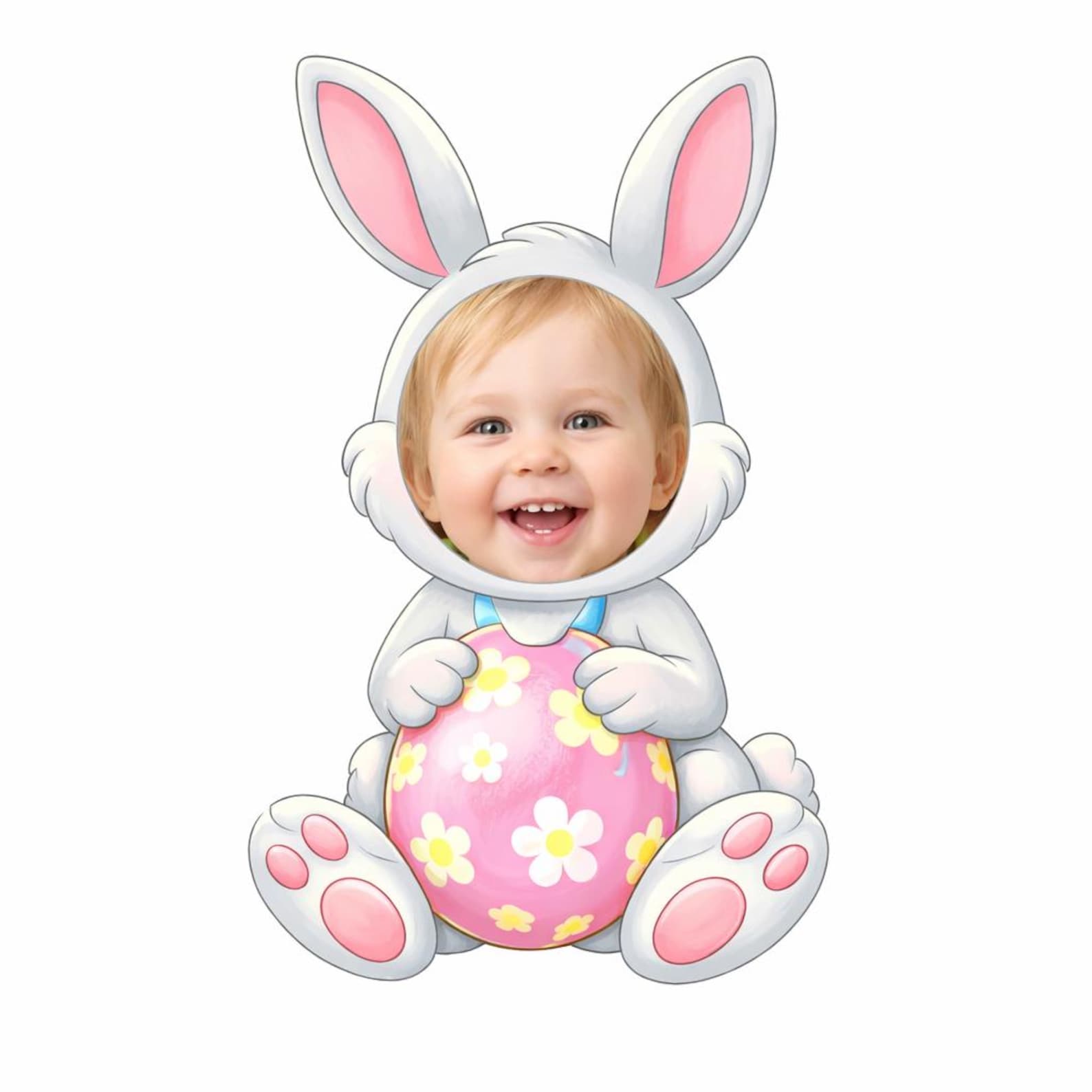 Easter Bunny Photo Template, Add Your Photo PNG (digital Download) - Etsy