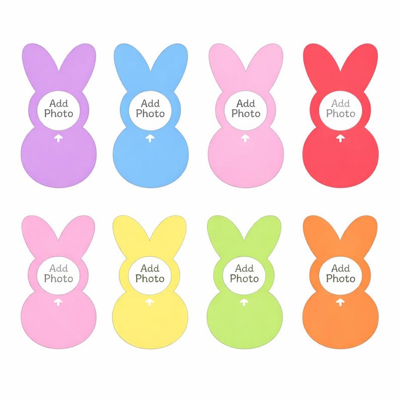 Easter Bunny Photo Frame Template | Kids Printable (digital Download ...