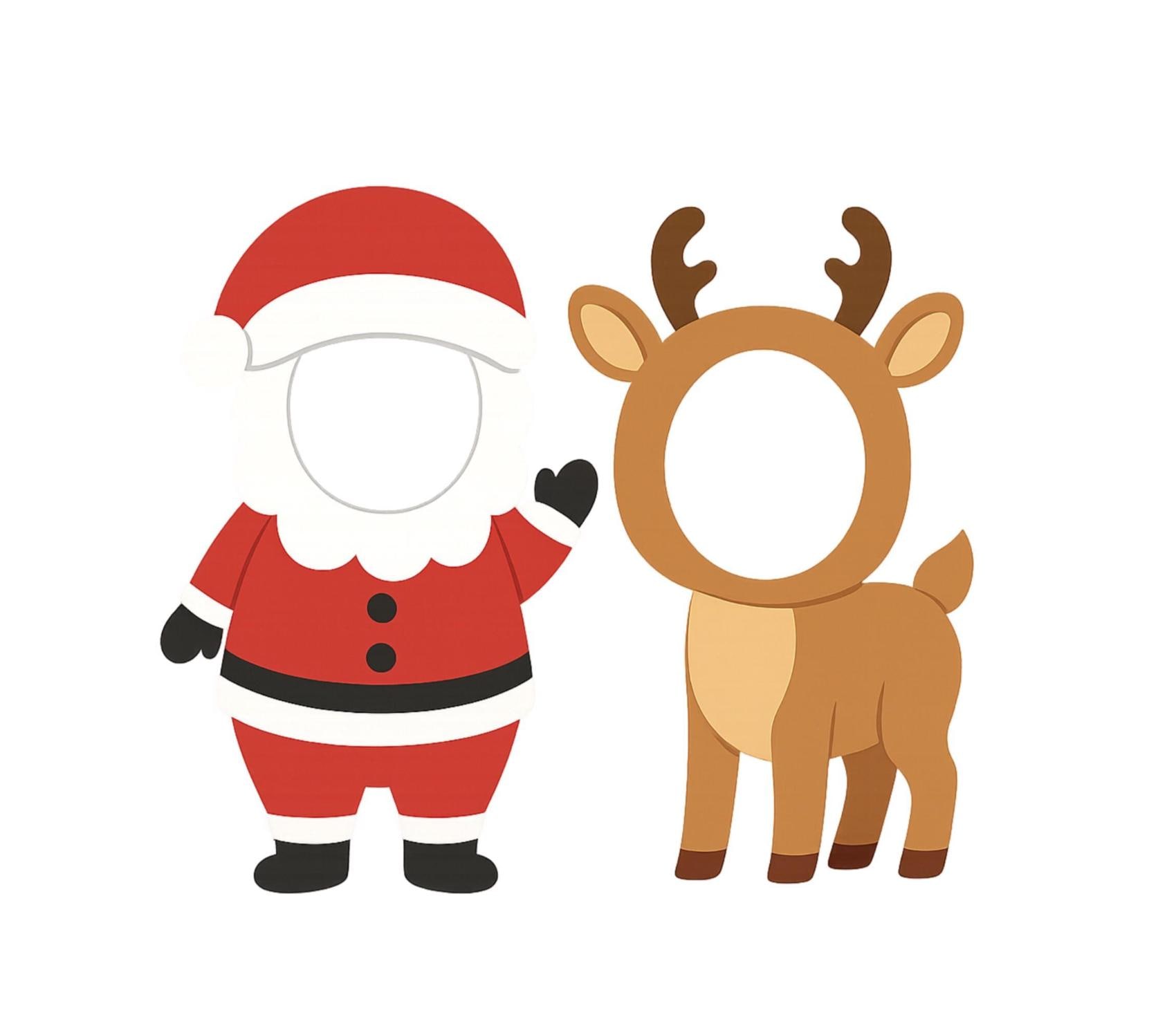 Christmas Add Your Own Photo Picture | PNG Santa & Reindeer Add Photo ...