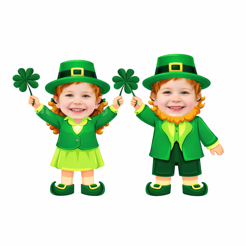 St. Patrick's Day Leprechaun Photo PNG – Kids Costume Clipart (digital ...