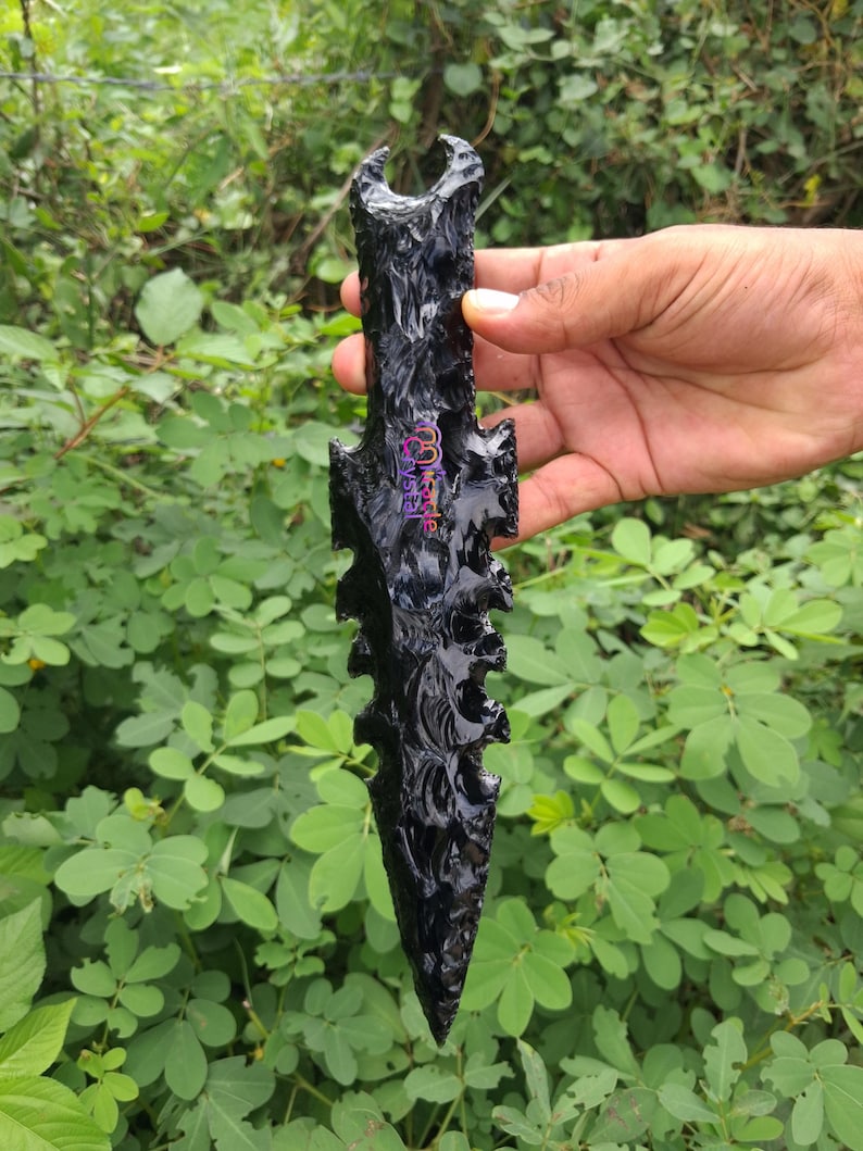 Black Obsidian Ritual Knife: Handcrafted Ceremonial Dagger - Etsy