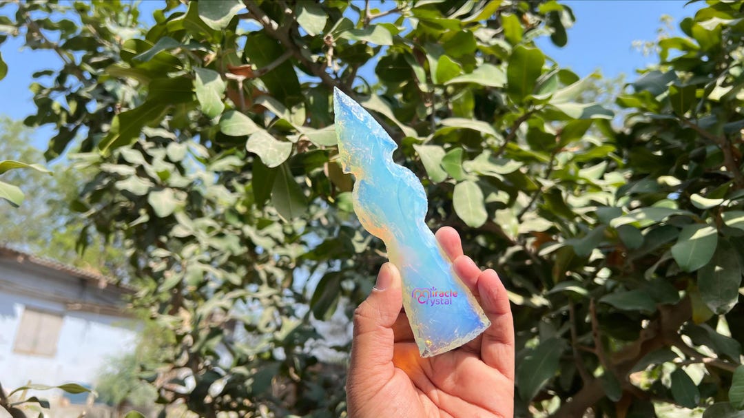 Opalite Tomahawk Axe Head: Hand Carved Ornamental Display - Etsy