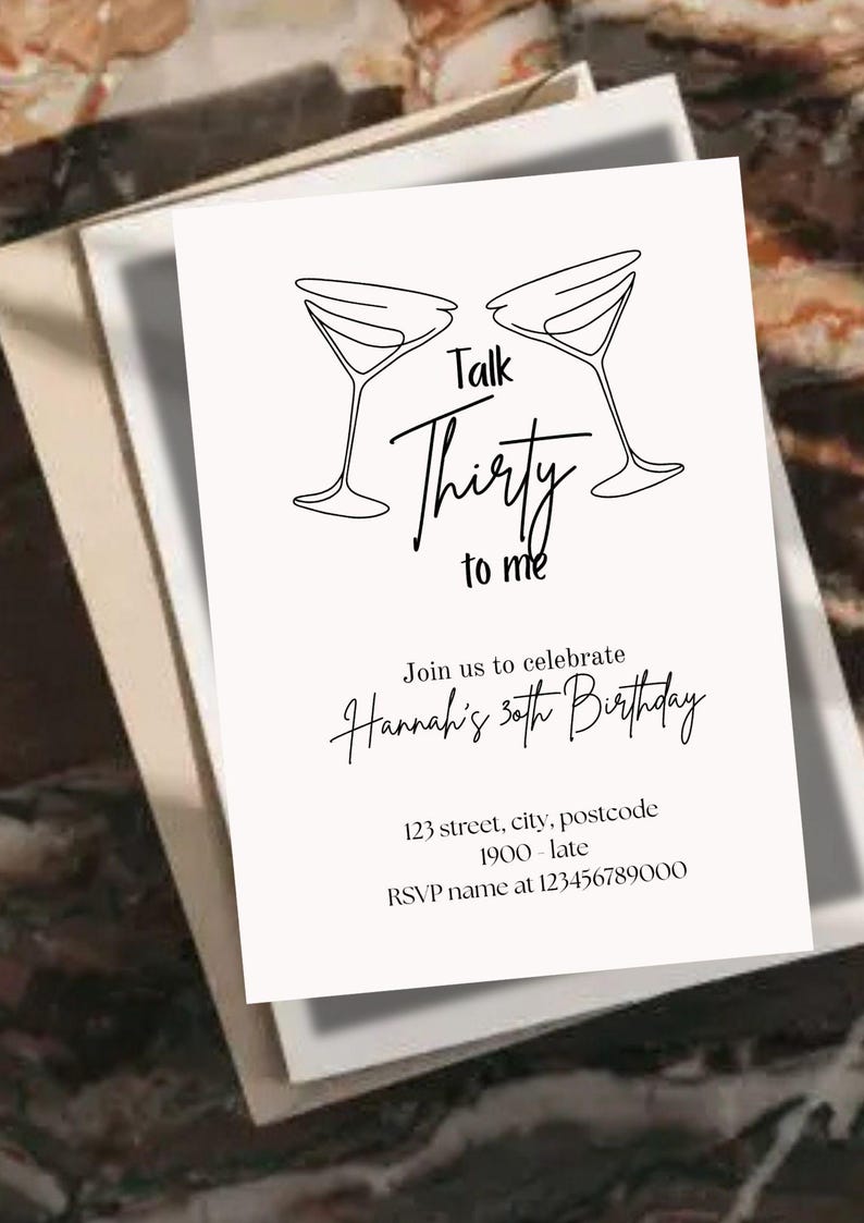 Talk Thirty to Me Birthday Invitation - 30th Birthday - Birthday Invite ...