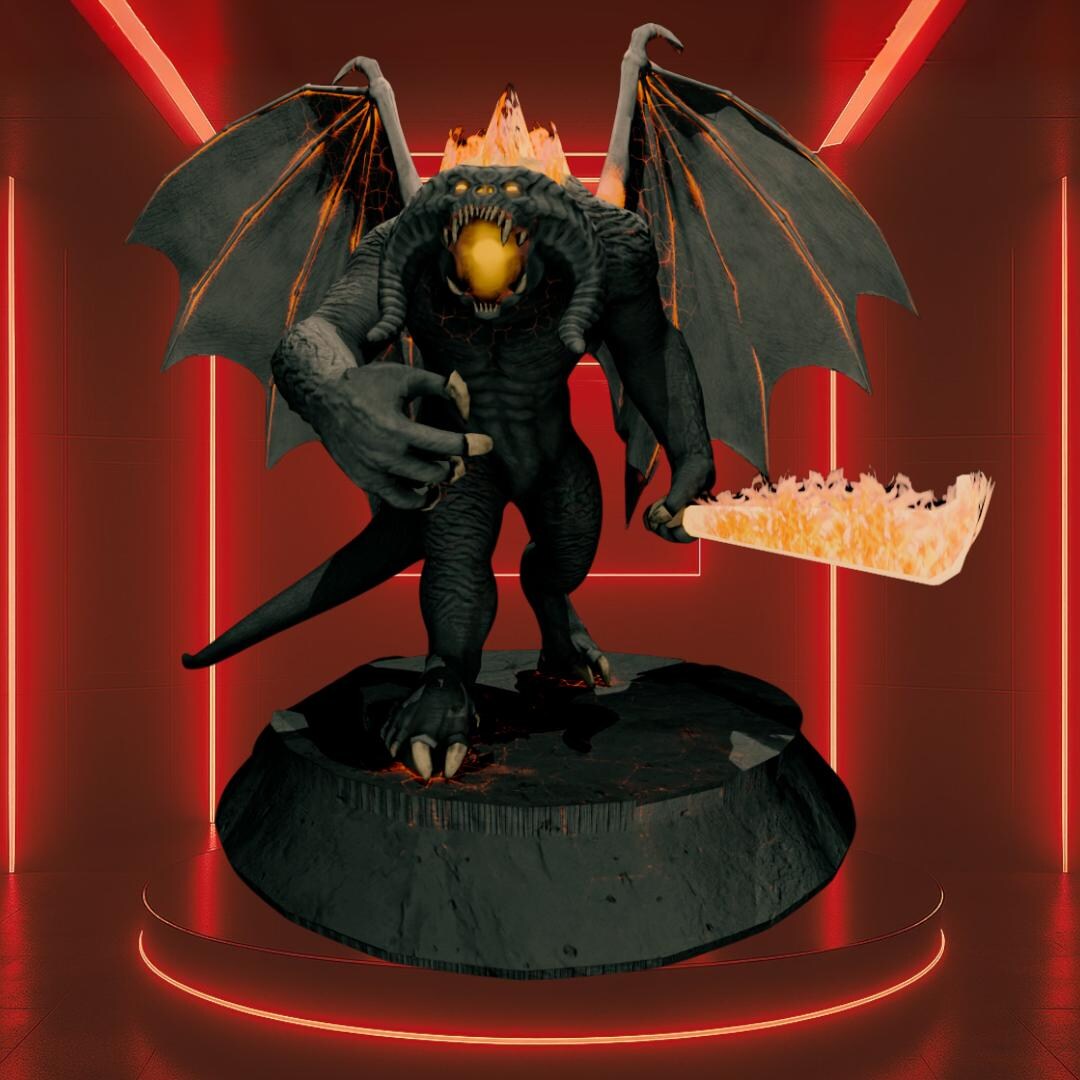 Printable Balrog of Morgoth 3D STL File the Lord of the Rings Model ...