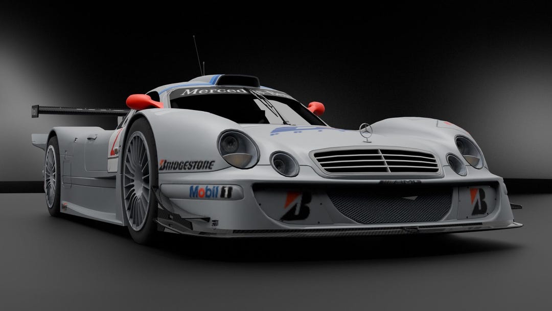 Mercedes CLK GTR 3D Model STL File: Sports Car Replica (digital ...