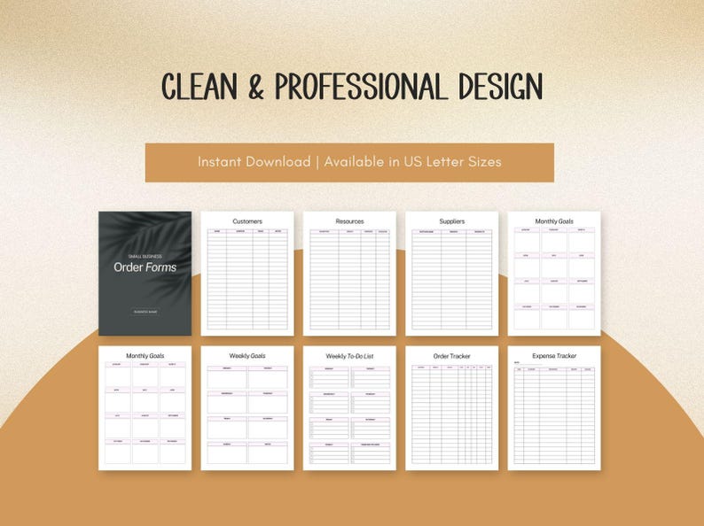 Order Form Template Bundle | Editable Canva Order Forms for Small ...