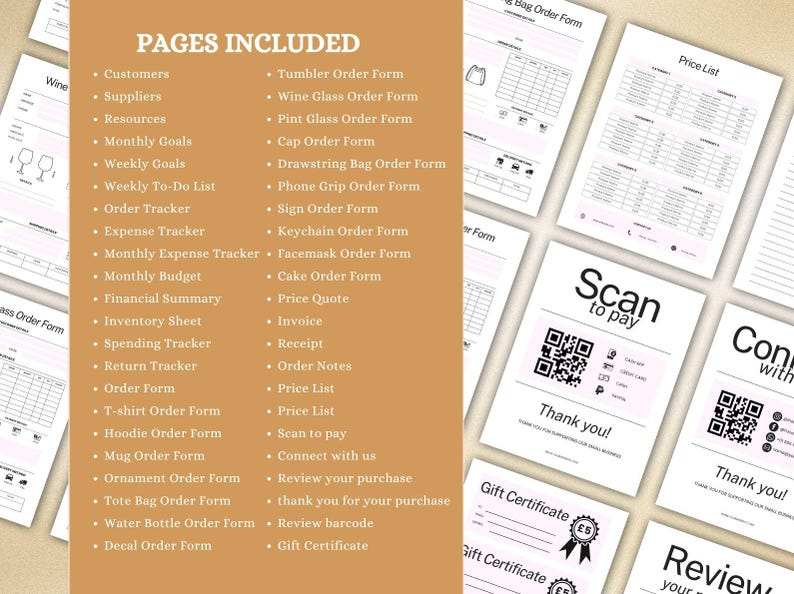 Order Form Template Bundle | Editable Canva Order Forms for Small ...