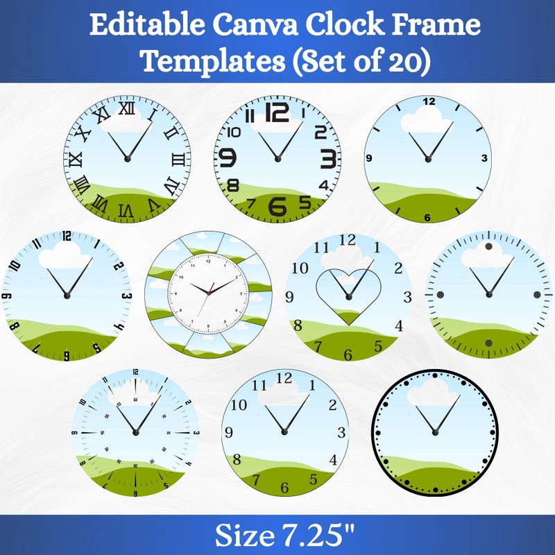 Editable Paper Clock - Etsy