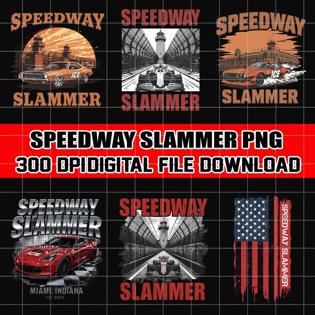 Speedway Slammer Png Bundle, Race Car Png, Vintage Racing Png Racing ...