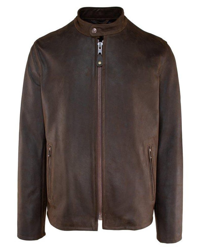 Schott Retro Racer Jacket | 100% Real Leather Café Racer Style | Custom ...