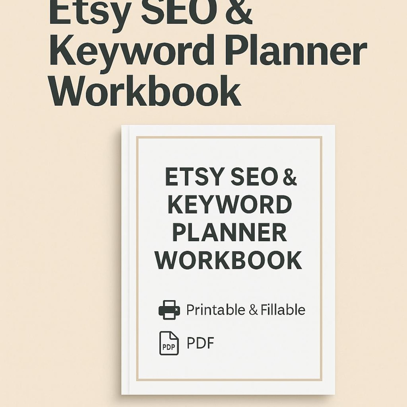 Etsy SEO and Keyword Planner Workbook (printable & Fillable PDF) - Etsy ...