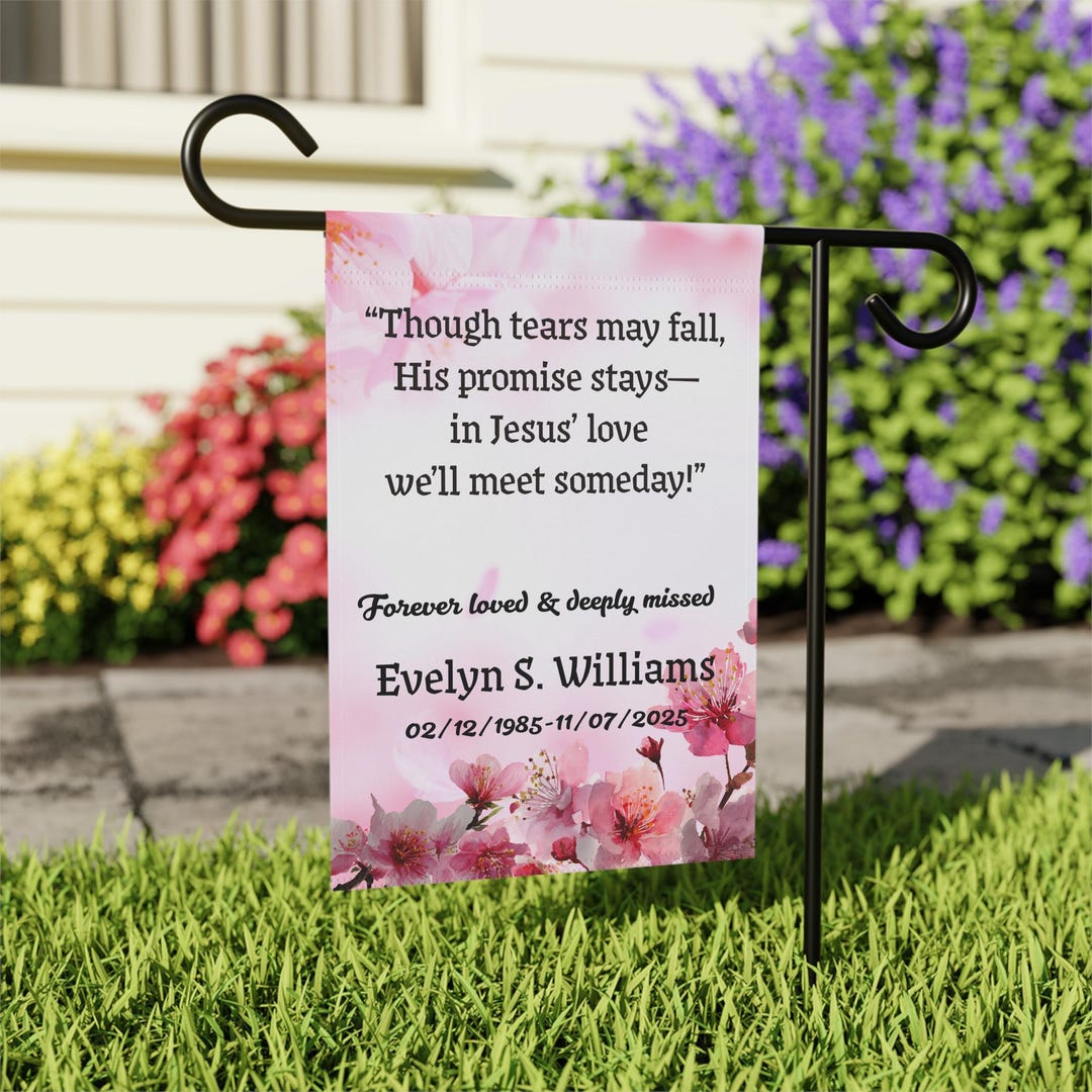 Personalized Christian Memorial Flag Garden & House Banner ...