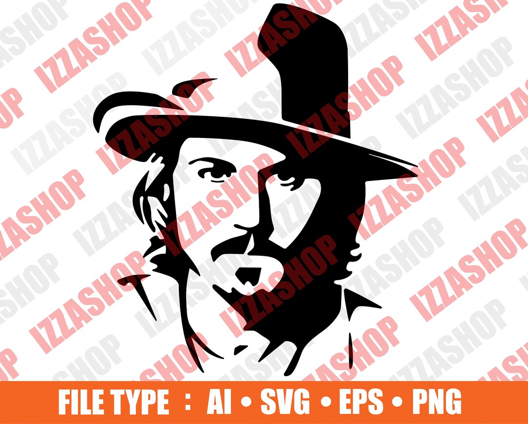 Johnny Depp Stencil Movie Star Cut File, AI SVG PNG Vector Instant ...