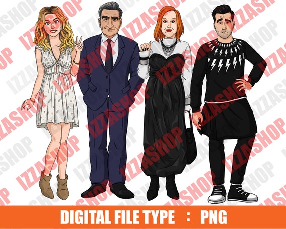 Schitts Creek Cartoon Characters Sublimation Design PNG - Etsy