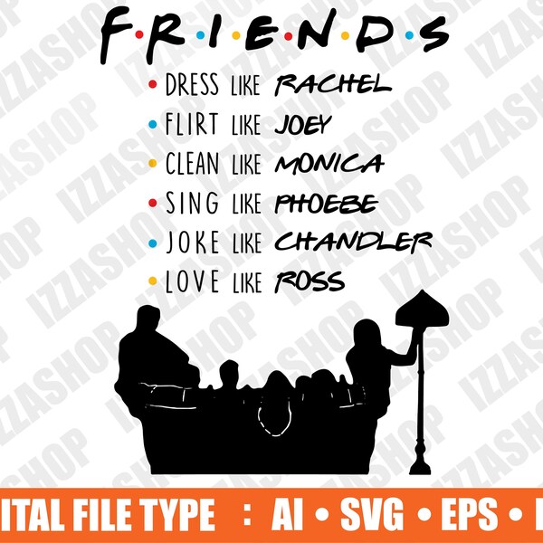 Friends Couch Svg - Etsy