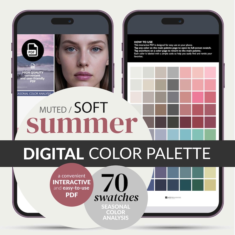 Soft Summer Color Swatch - Etsy UK