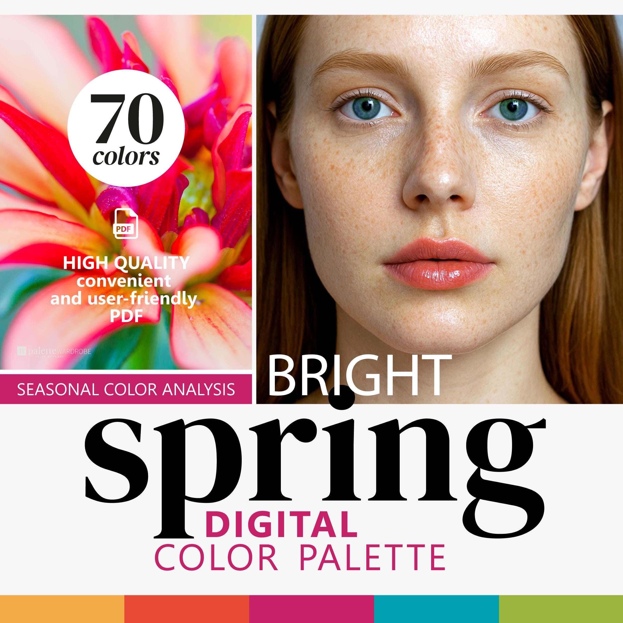 Bright Spring Color Palette – Digital Swatches for Phone • 70 Colors ...