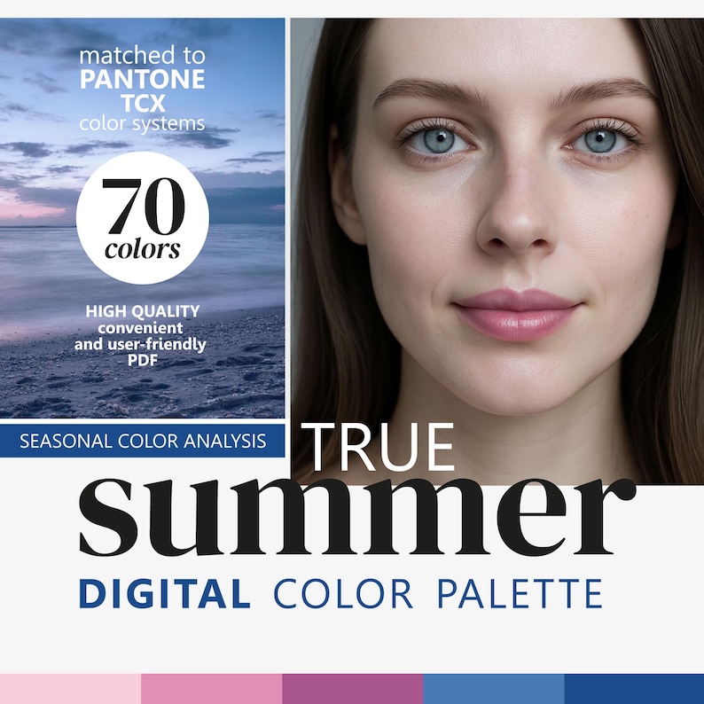 True Summer Color Palette – Digital Swatches for Phone • 70 Colors ...