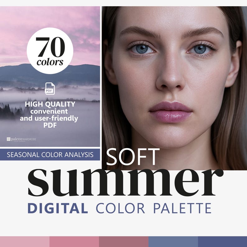 Soft Summer Color Palette – Digital Swatches for Phone • 70 Colors ...