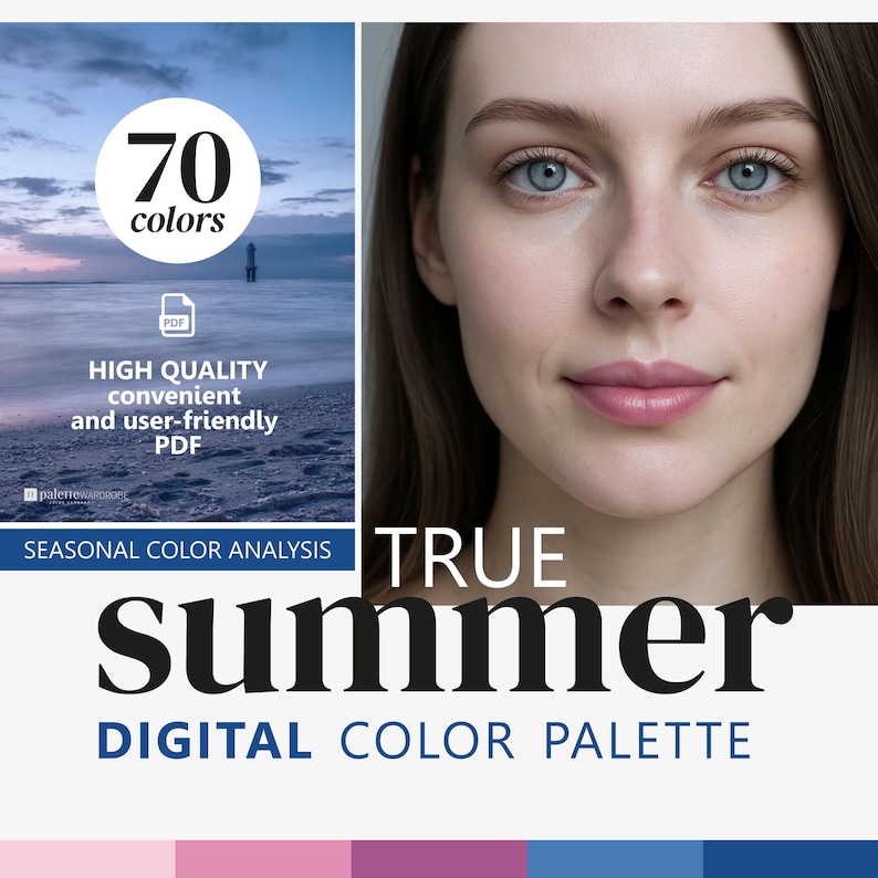 True Summer Color Palette – Digital Swatches for Phone • 70 Colors ...