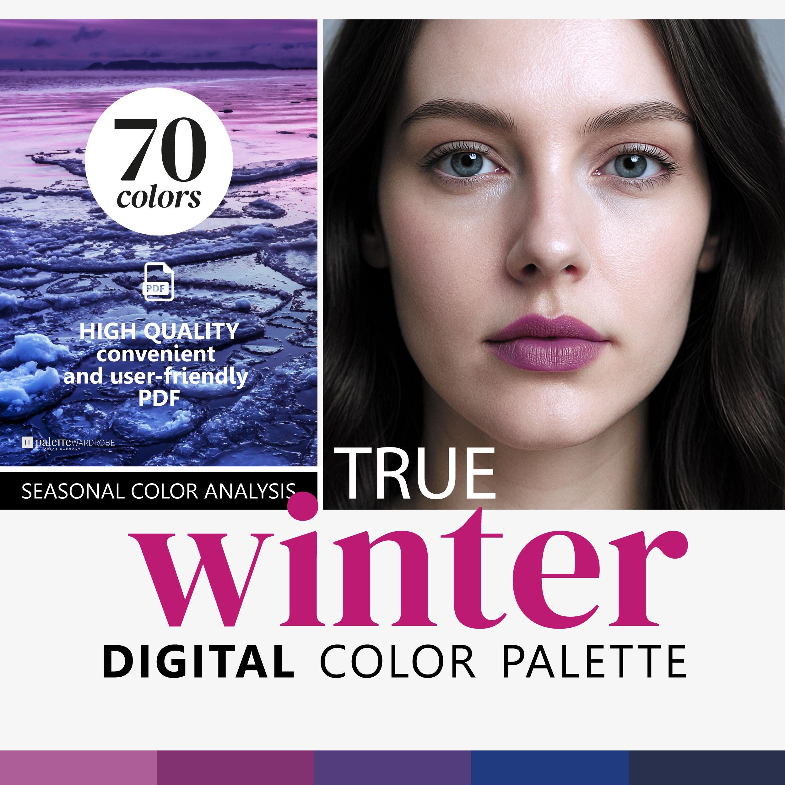 True Winter Color Palette – Digital Swatches for Phone • 70 Colors ...