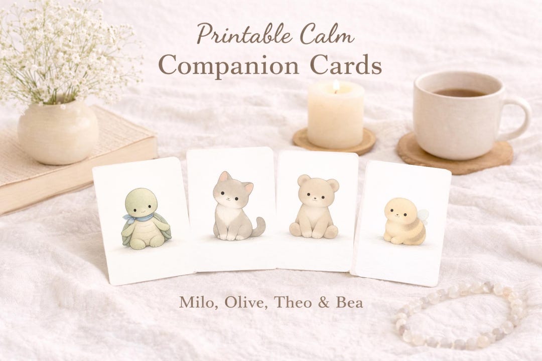 Printable Calm Character Cards – Little Companions Gentle Emotional ...