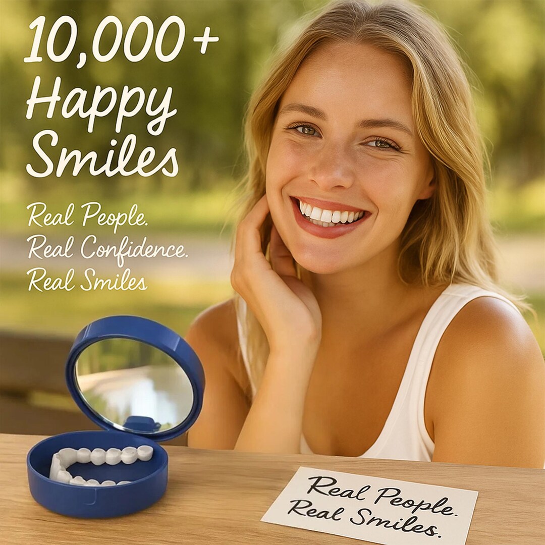 Custom Teeth Whitening Veneers, Upper and Lower, Instantly Covers Gaps ...