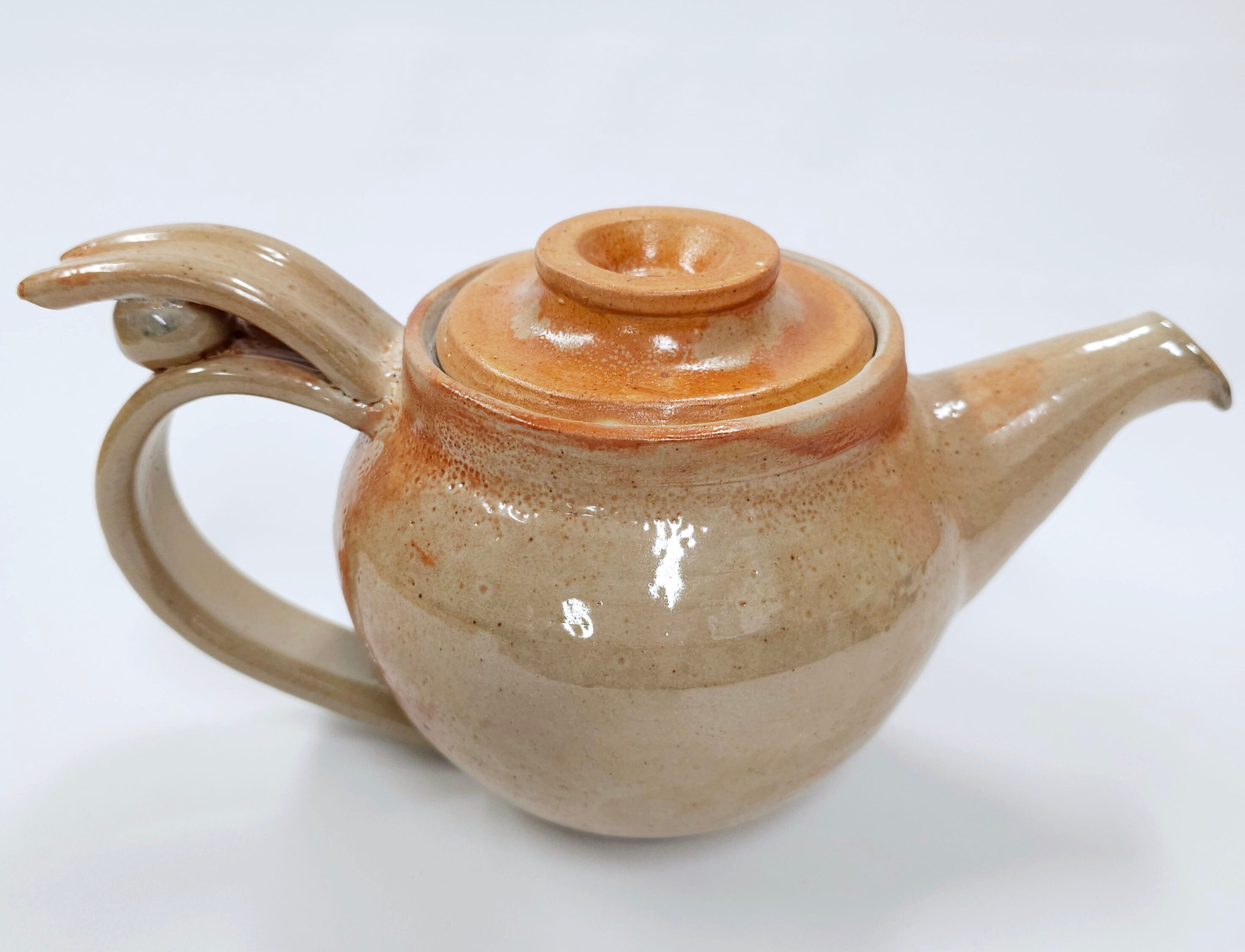 Ceramic Teapot Handmade Teapot Wood Fired Teapot Shino Teapot Wheel ...