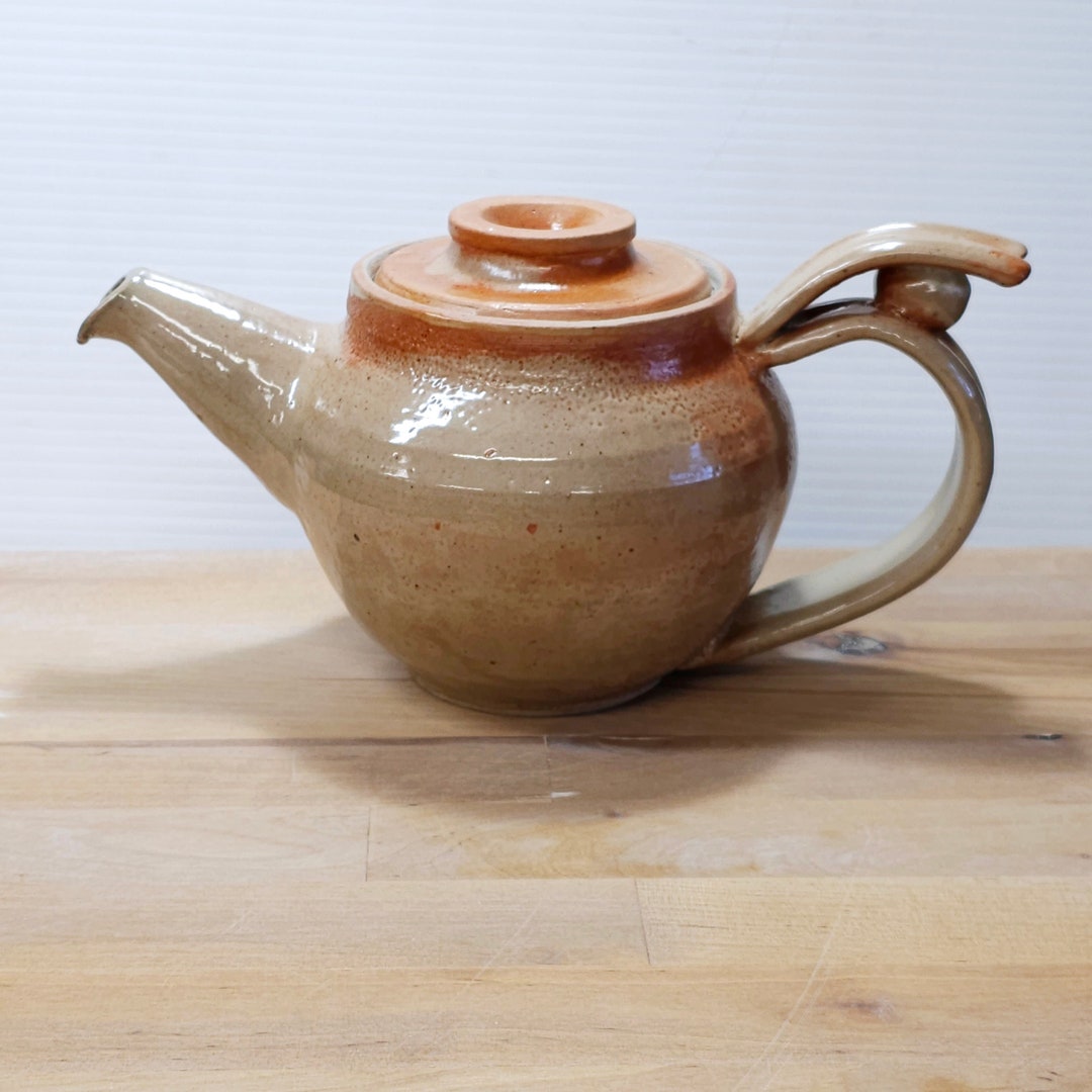 Ceramic Teapot Handmade Teapot Wood Fired Teapot Shino Teapot Wheel ...