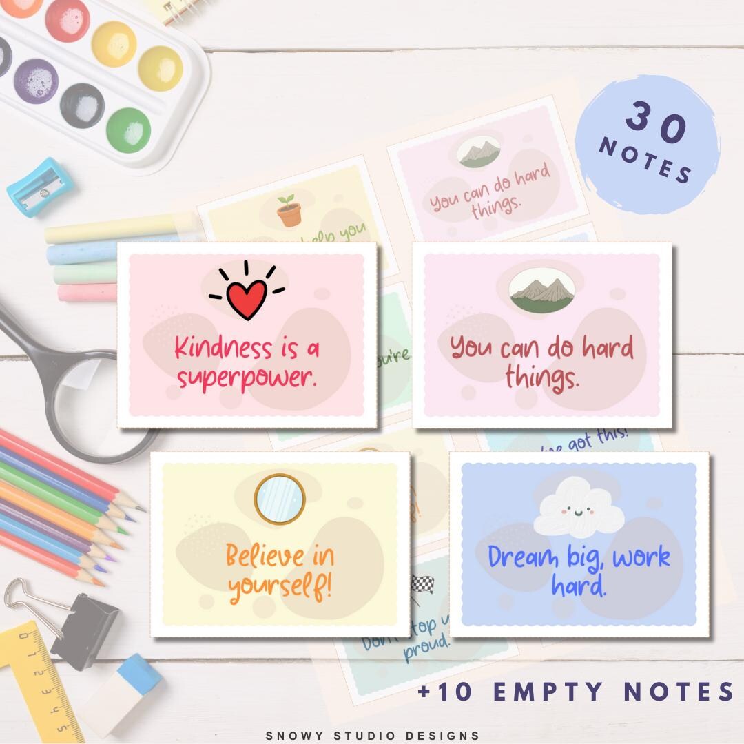 Boho Affirmation Cards | Kids' Lunchbox Notes (digital Download) - Etsy