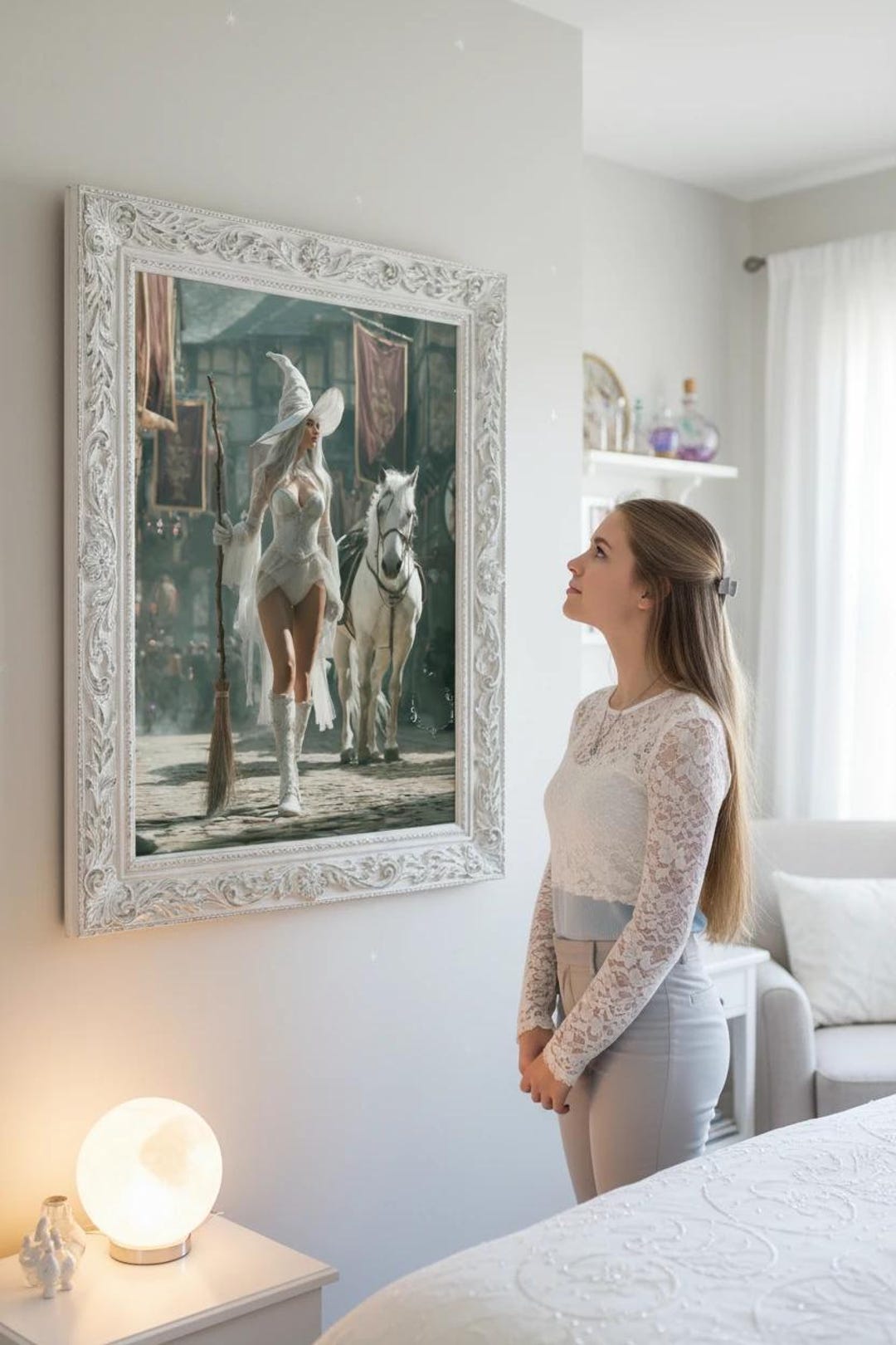 New Witch in Town Wall Art Print – Modern Witch Home Decor, Fantasy ...