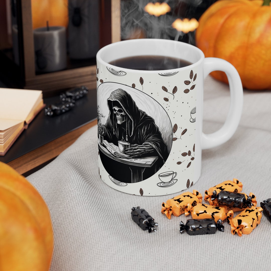 Grim Reaper Coffee Cup | Death's Morning Brew | Unique Coffee Lover's ...