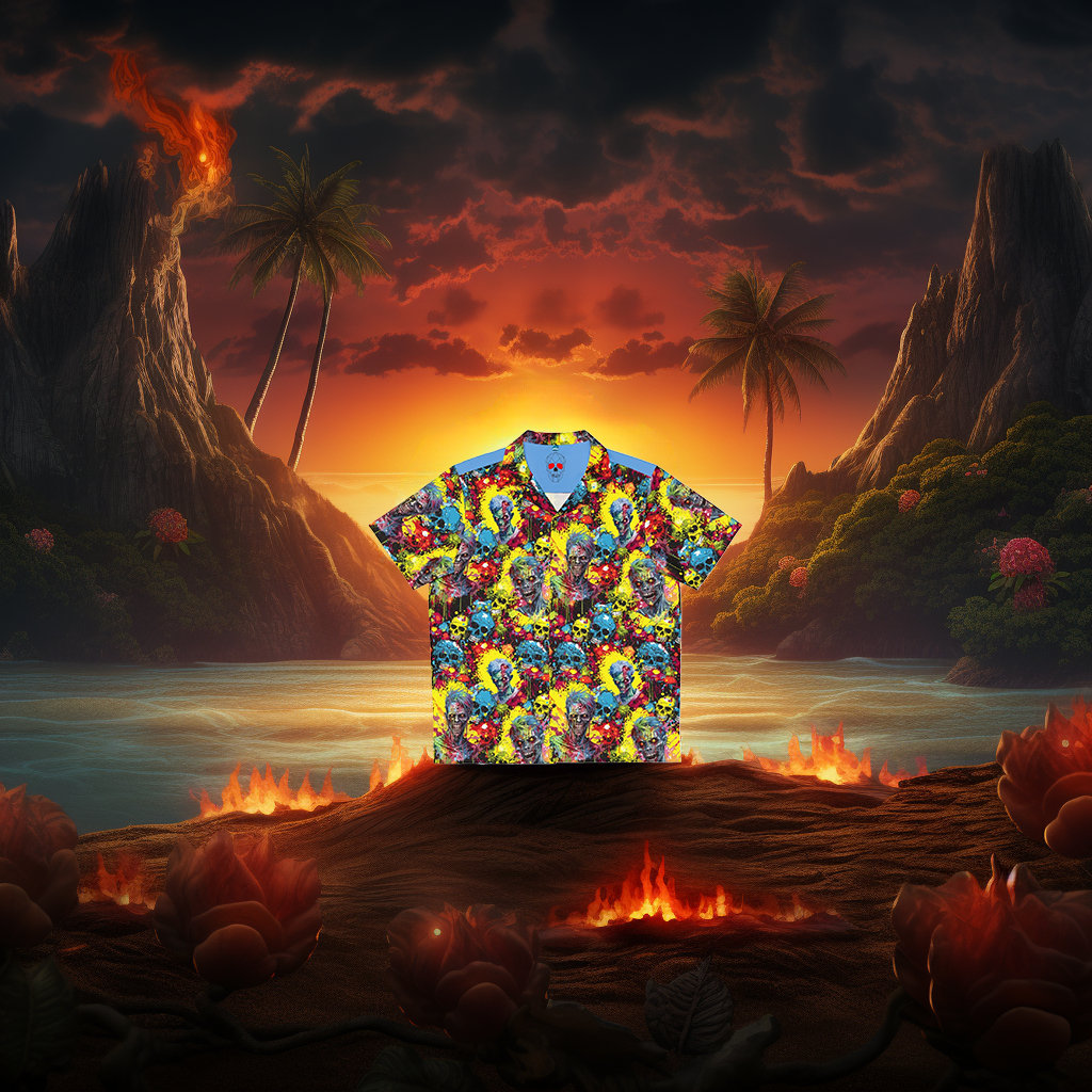 Zom 100 Bucket List: Zombie Hawaiian Shirt With Undead Adventure ...
