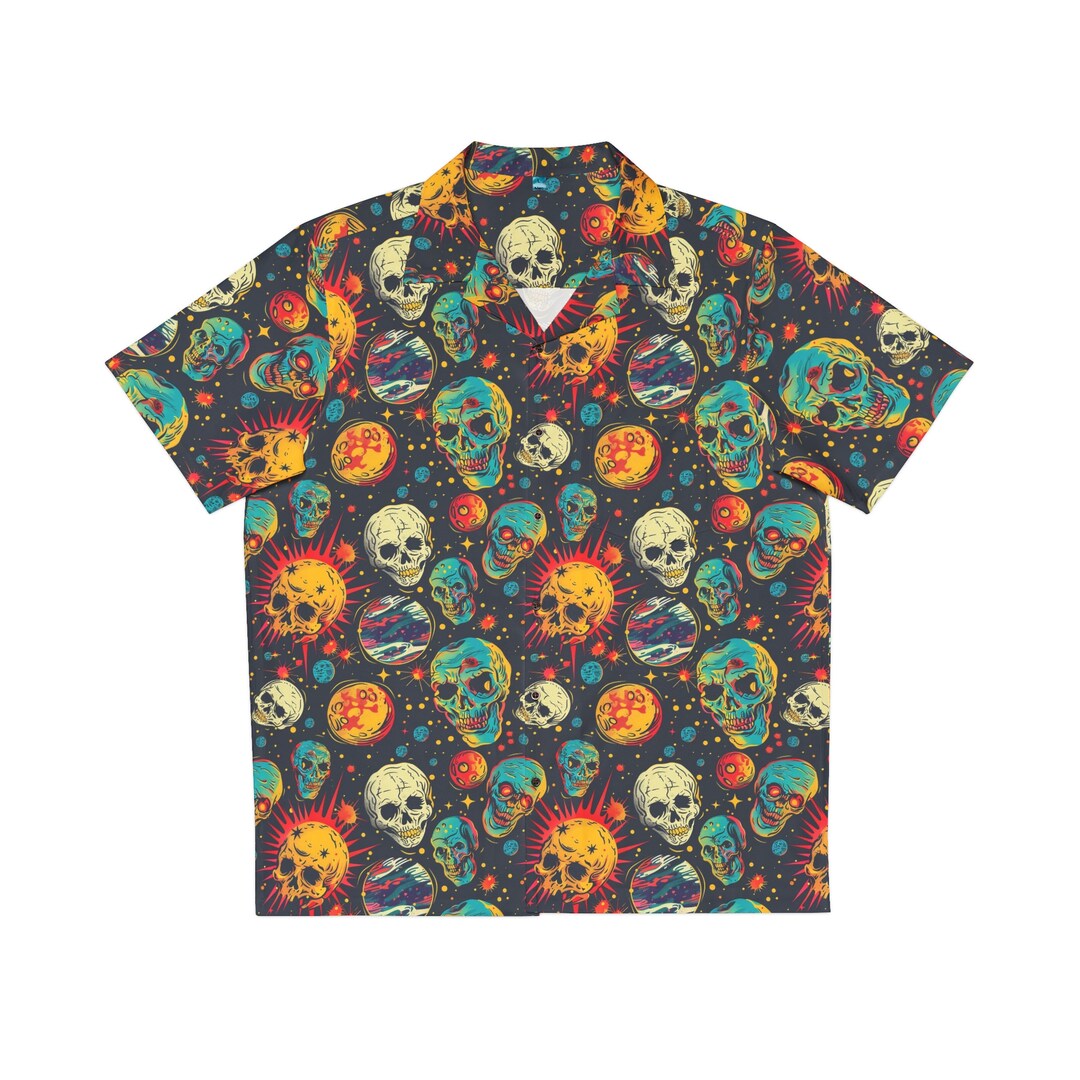 Zombies in Space: Men's Horror Hawaiian Shirt With Interstellar Undead ...