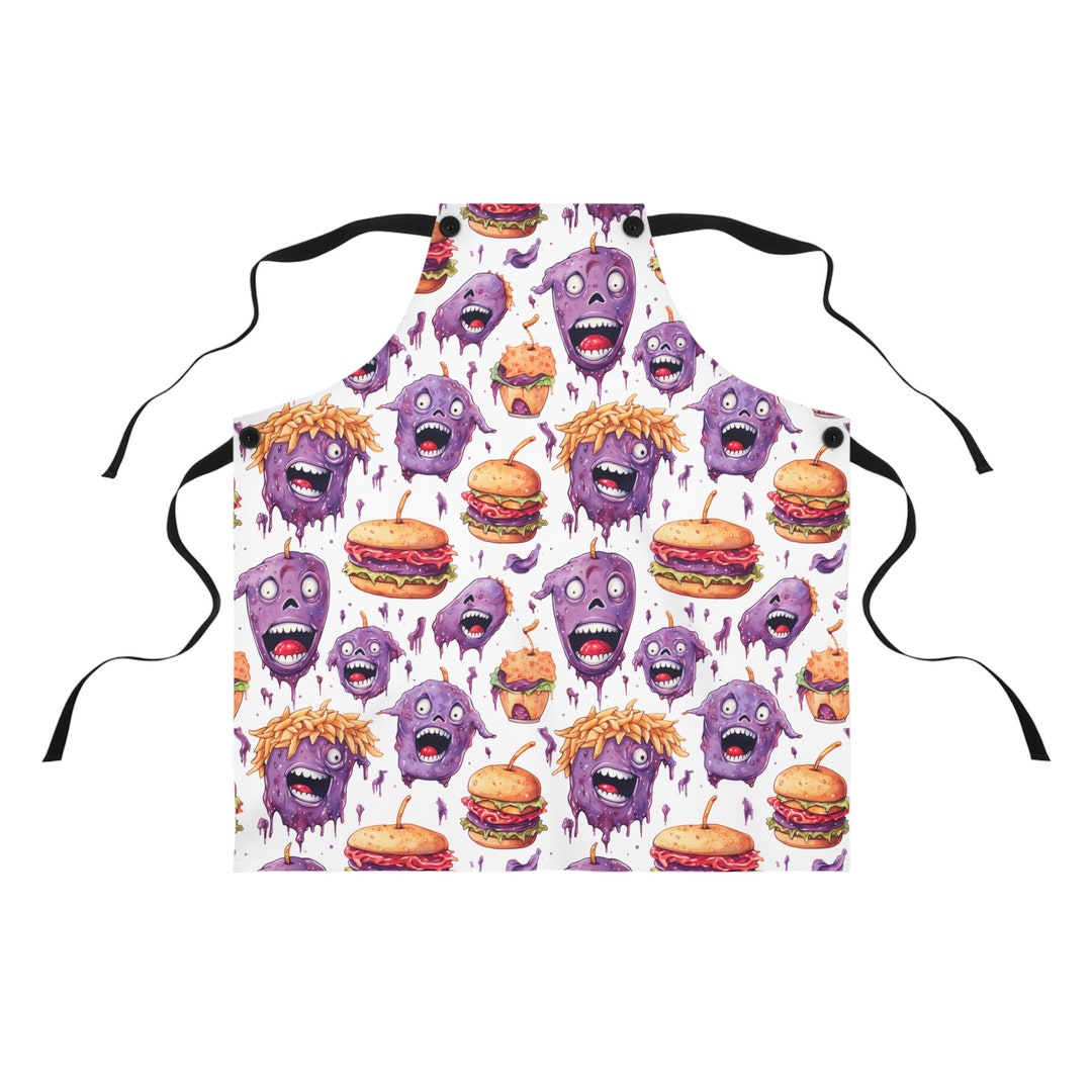 Grimace Burger Apron - Etsy
