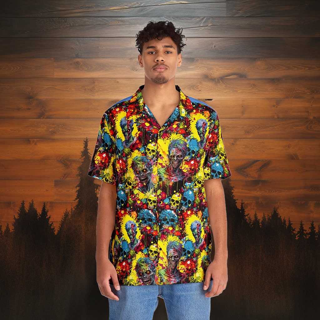 Zom 100 Bucket List: Zombie Hawaiian Shirt With Undead Adventure ...