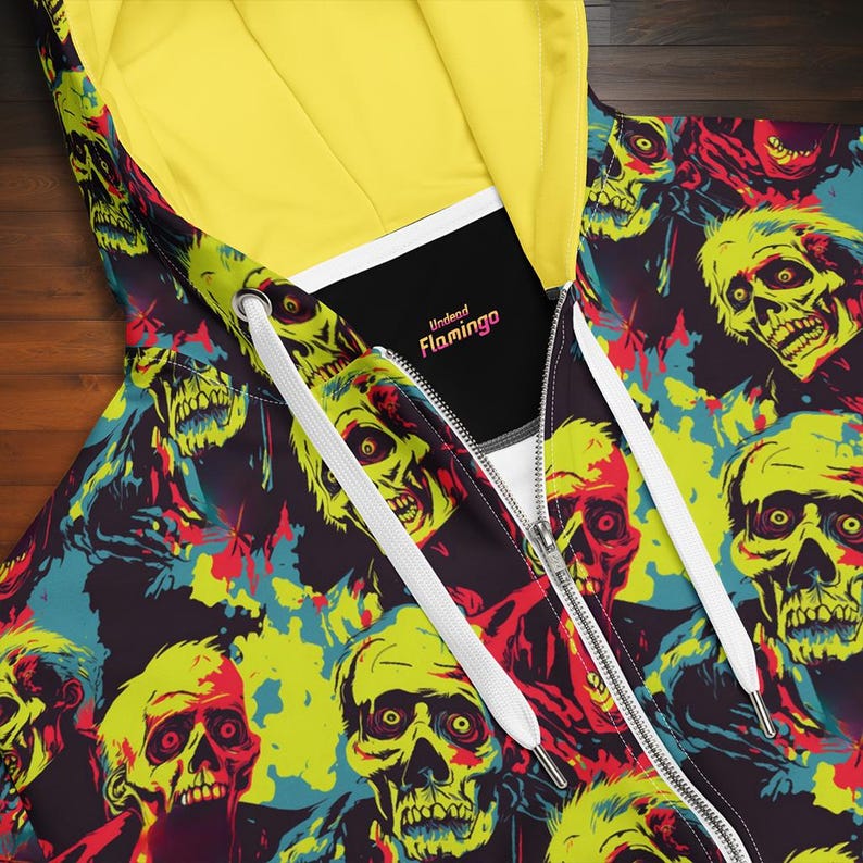Warhol-style Zombie Horde Hoodie | Pop Art Undead Pattern | Unique ...