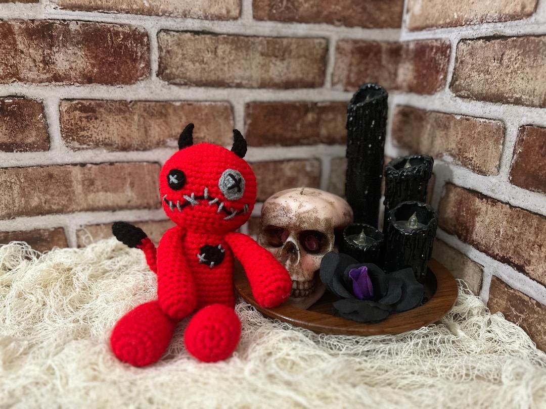 Hand-crafted Crochet Spooky Devil Style Voodoo Ragdoll - Etsy