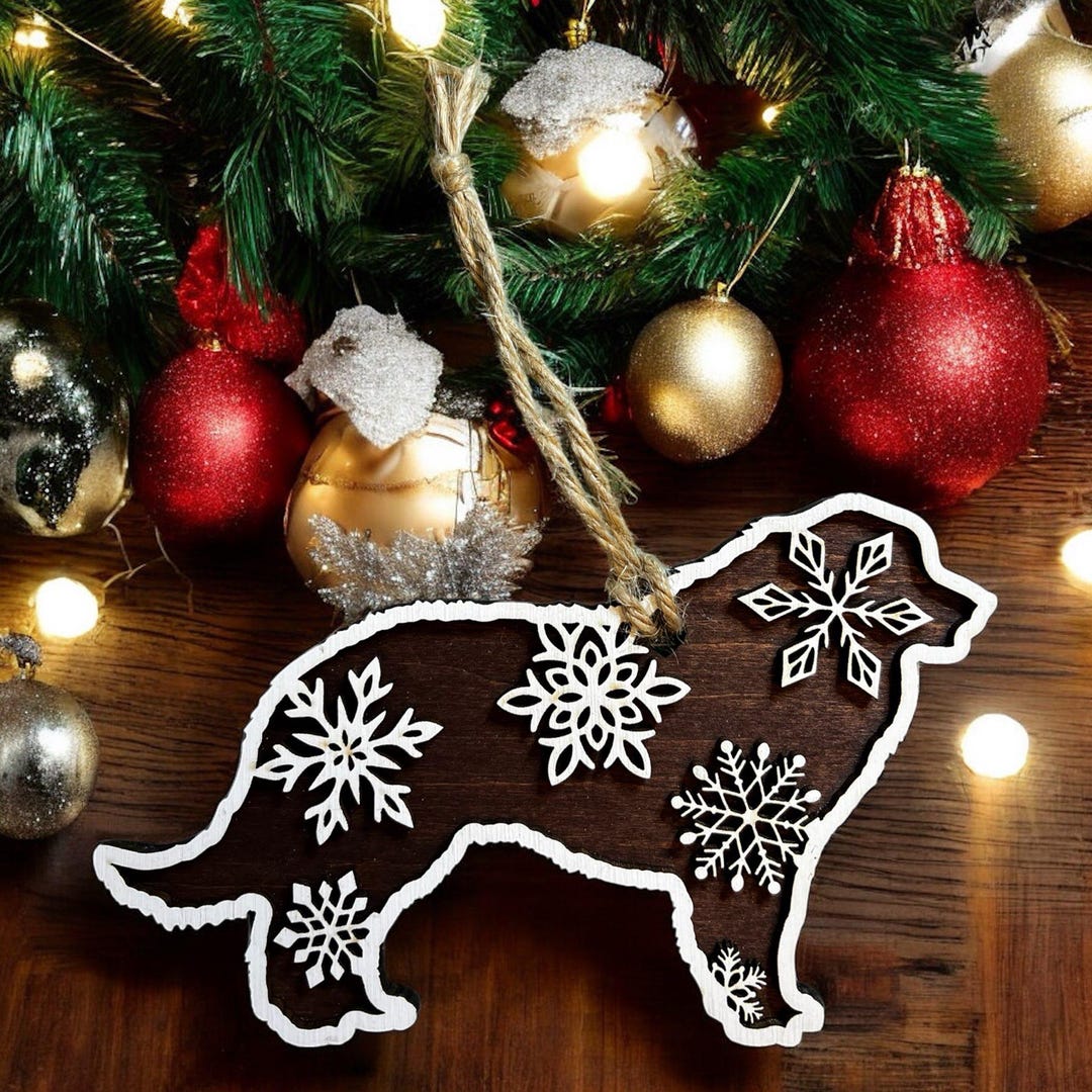 Handmade Great Pyrenees Christmas Ornament – Laser Cut Wood, Mahogany ...