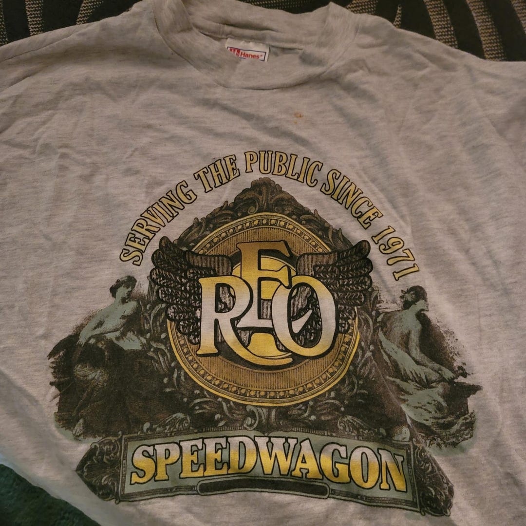 Vintage REO Speedwagon 25th Anniversary Tshirt Single Stitch Retro Band ...