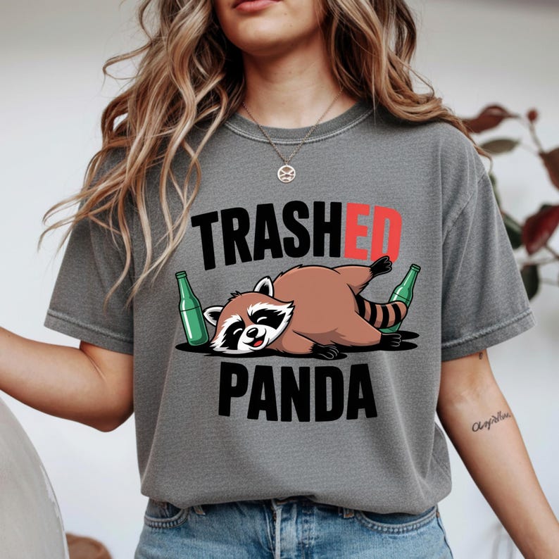 Trashed Panda PNG, Funny Drunk Panda Png, Humor Animal Png, Party Vibes ...