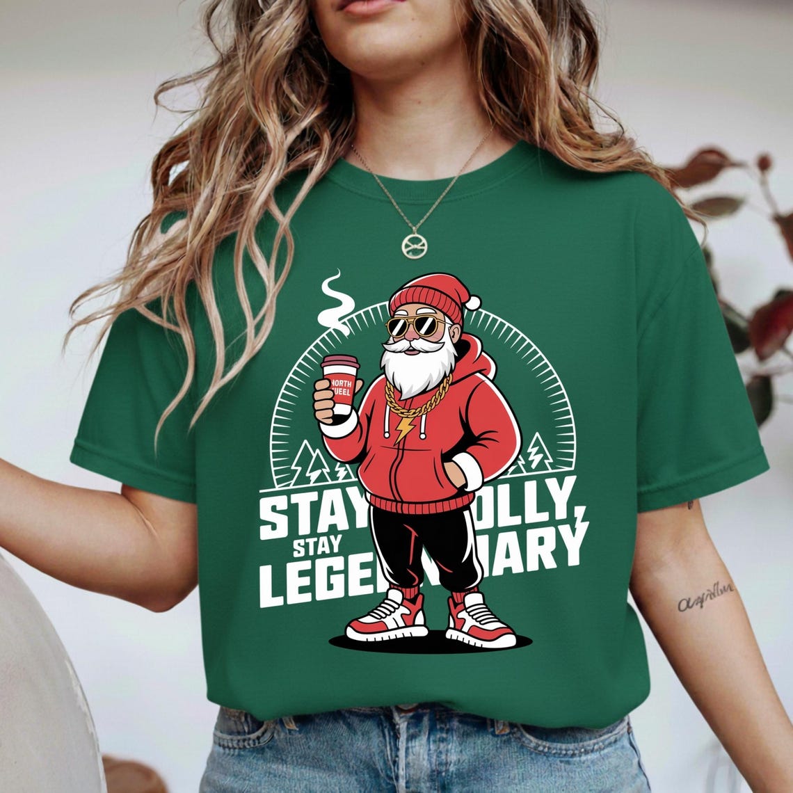 Stay Jolly Stay Legendary Santa PNG: Funny Christmas Holiday Png ...