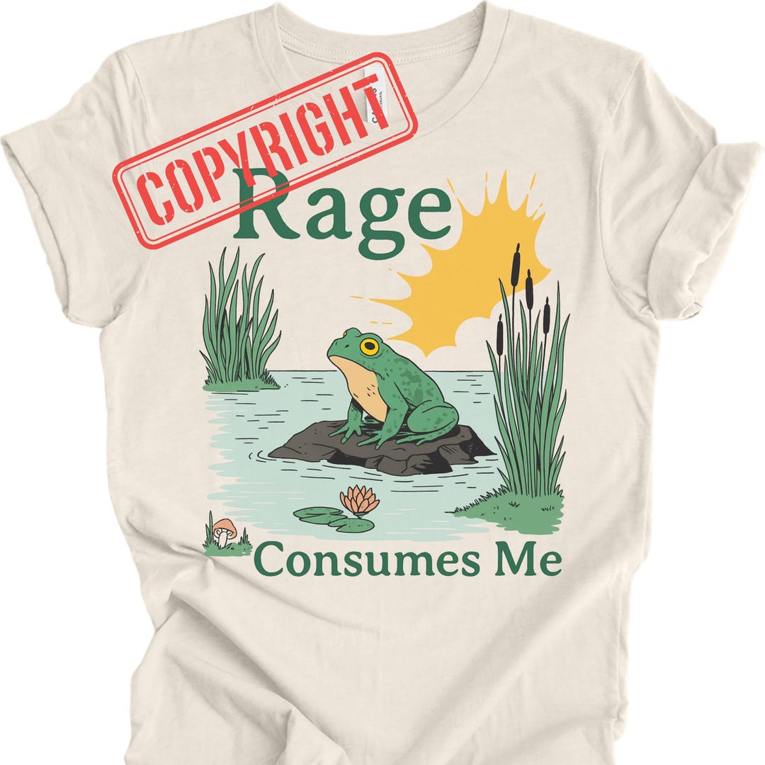 Funny Frog PNG, Rage Consumes Me PNG, Aesthetic Meme Style, Quirky ...