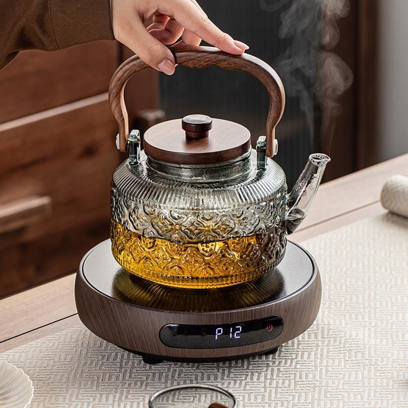 Glass Teapot | Induction Cooker Kettle | Tea and Water Separation ...