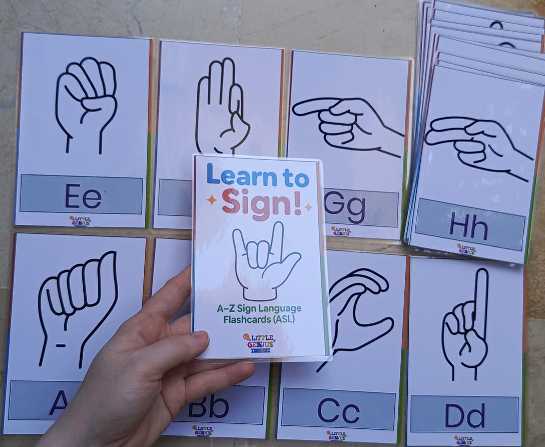 ASL Alphabet Flashcards A to Z | Inspired by American Sign Language ...