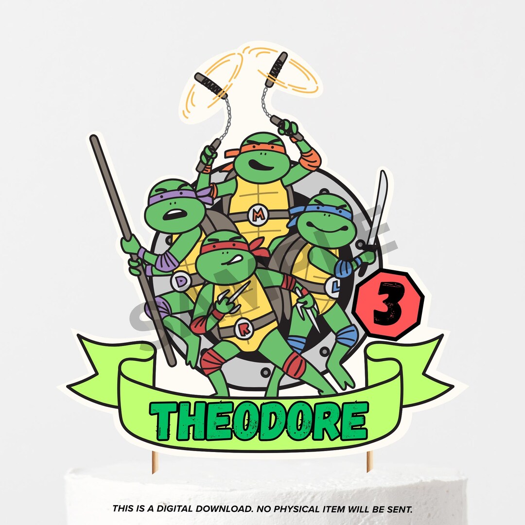 TMNT Birthday Cake Topper - Etsy Australia